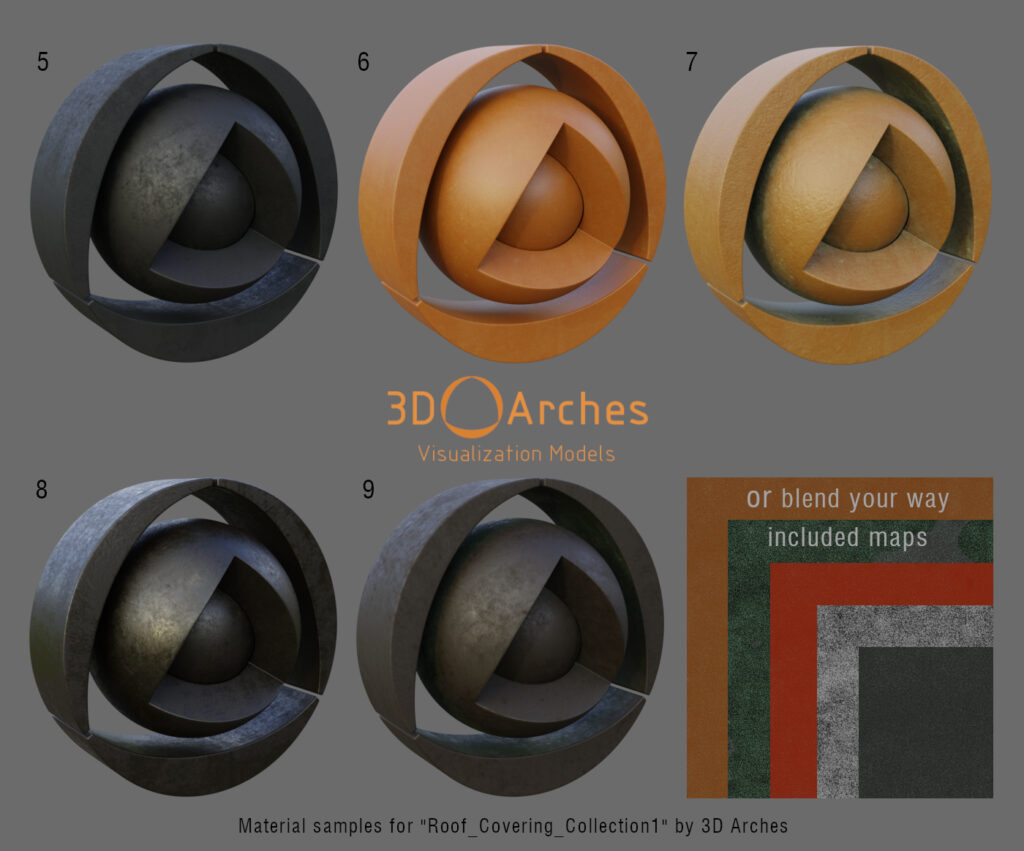 Roof Covering Collection 1 – 3D Arches
